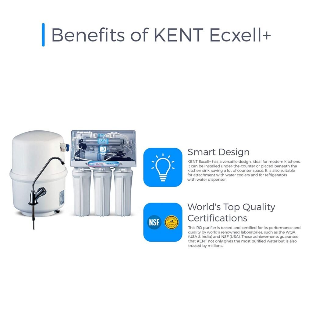 Kent Excell Plus RO Under Sink Water Filtration System